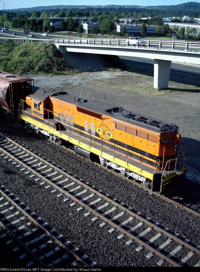 PNWR1853 sky shot of the "Forest Grove" in Beaverton
